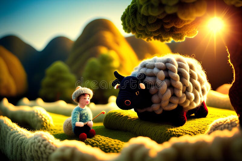 Image of the Buffalo Riding in the Agriculture Countryside As the Means ...