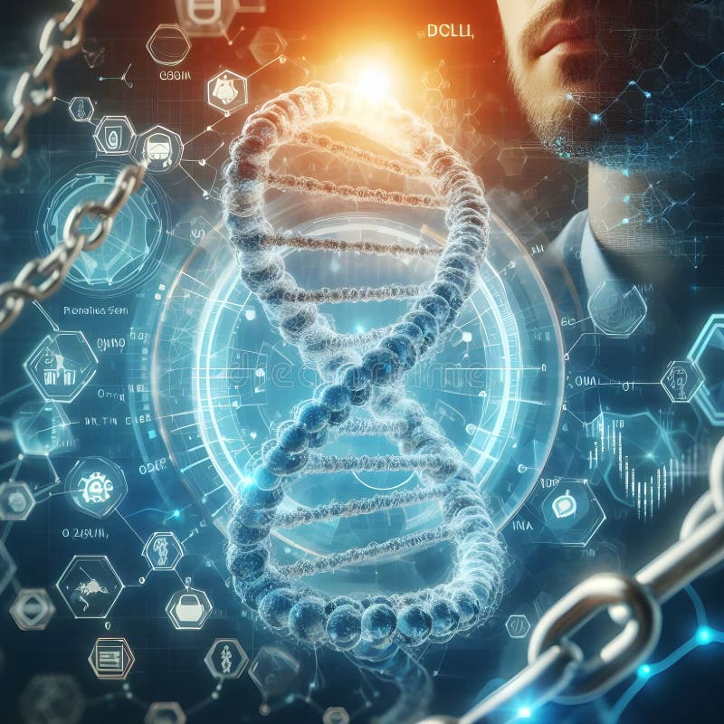 Image of a Chain Science Dna Chemistry Biotechnology Molecule Medical ...