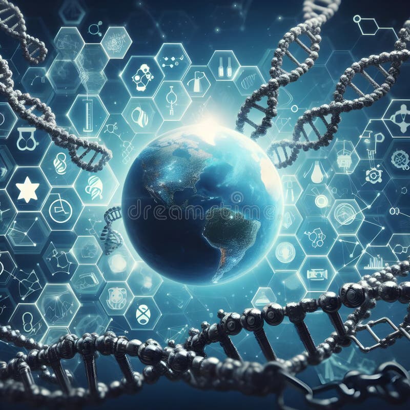 Image of a Chain Science Dna Chemistry Biotechnology Molecule Medical ...