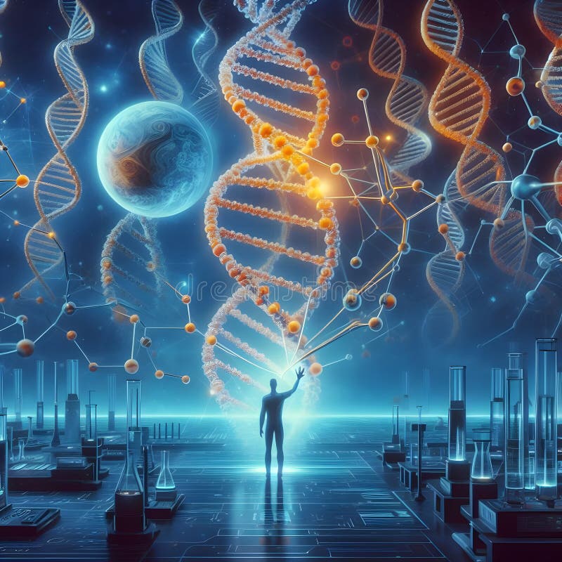 Image of a Chain Science Dna Chemistry Biotechnology Molecule Medical ...