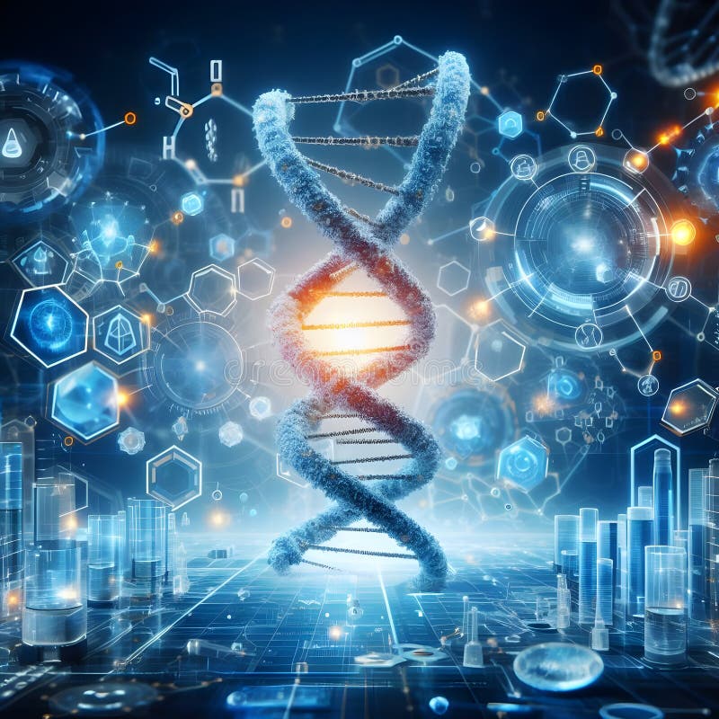 Image of a Chain Science Dna Chemistry Biotechnology Molecule Medical ...