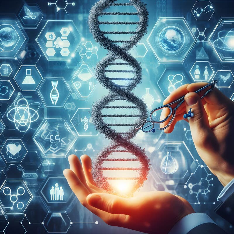 Image of a Chain Science Dna Chemistry Biotechnology Molecule Medical ...