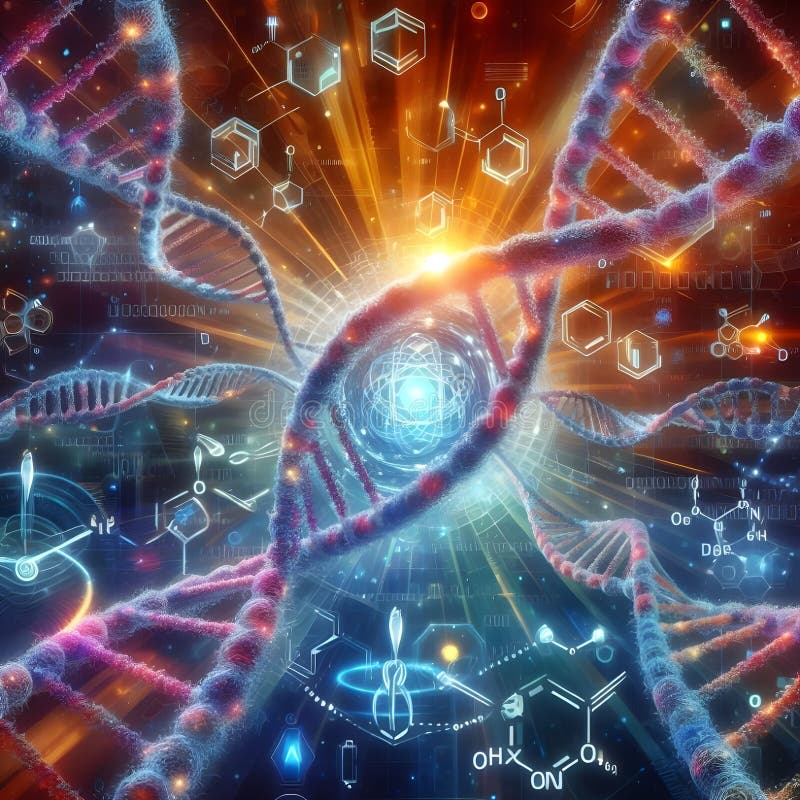 Image of a Chain Science Dna Chemistry Biotechnology Molecule Medical ...