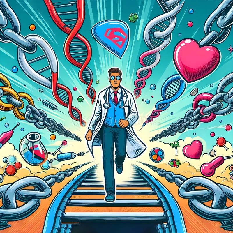 Image of a Chain Science Dna Chemistry Biotechnology Molecule Medical ...