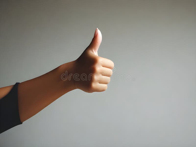 Image of the Close Shot of Someone Hand Showing Thumbs Up. Stock ...