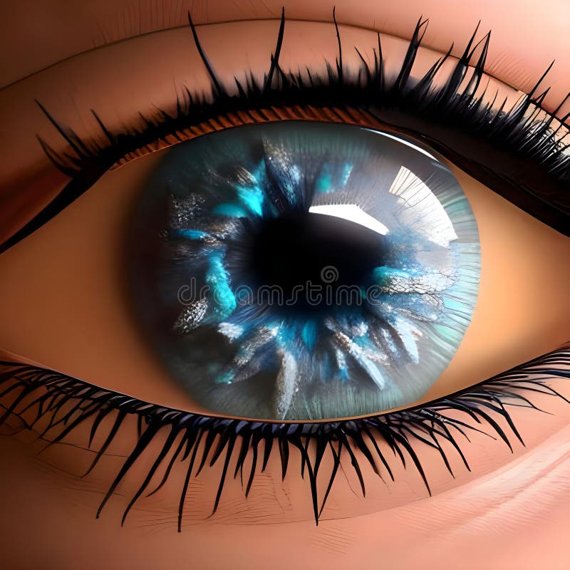 The Closeup Eyeballs of Human and Some Living Animals. Stock ...