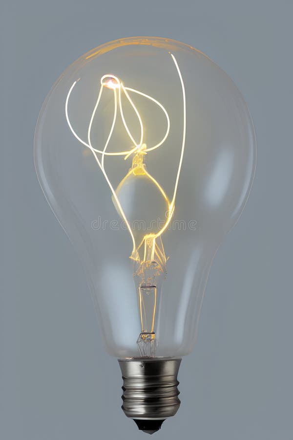AI Image of the Colorful Light Bulb Glowing. Stock Illustration ...