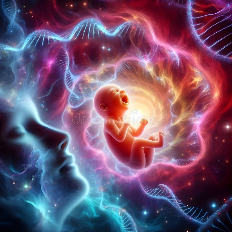 A Creation a Human Embryo Comes into Existence through Swirling and ...