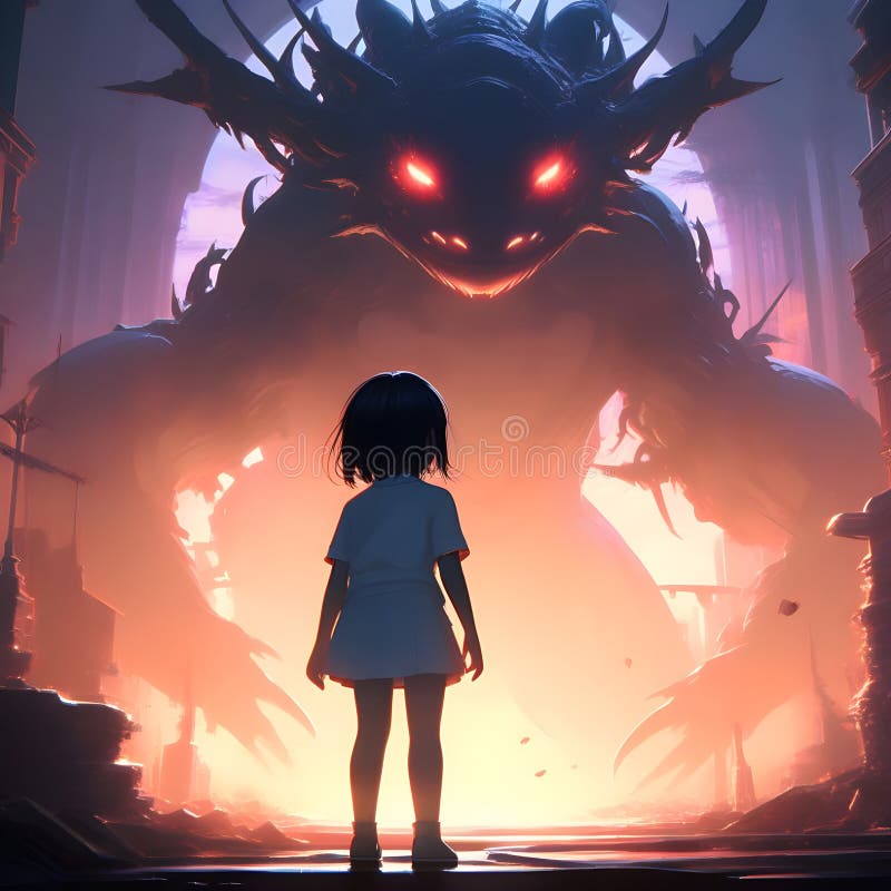 Image of a Cute Horror Robotic Cyborg with Maniacal Smile and Glowing ...