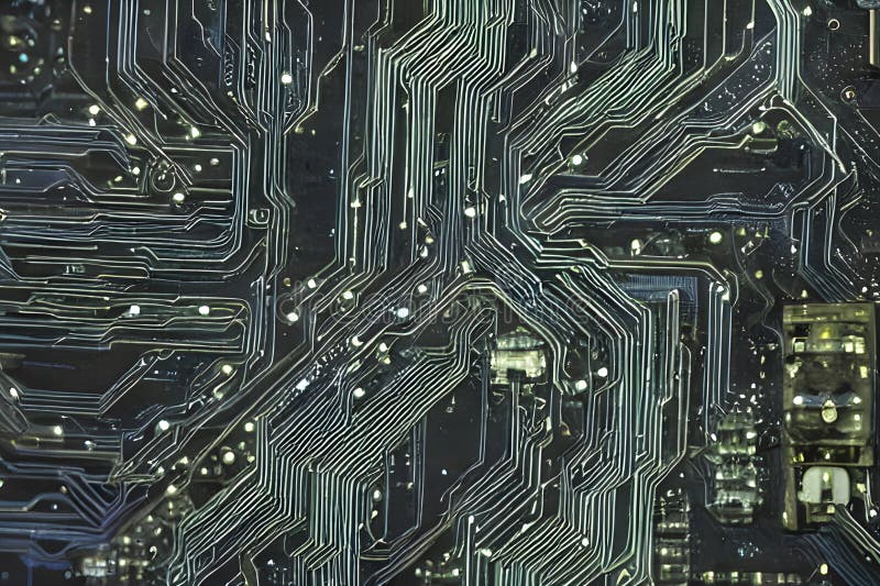 Image of a Detailed Close-up of a Circuit Board, with Intricate ...