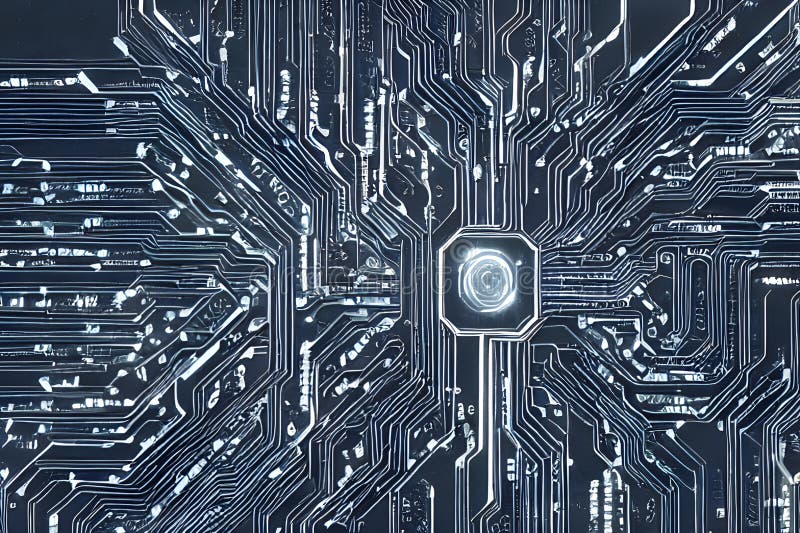 Image of a Detailed Close-up of a Circuit Board, with Intricate ...