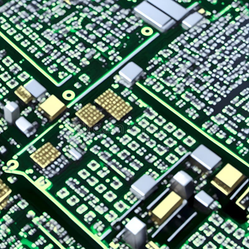 Image of a Detailed Close-up of a Circuit Board, with Intricate ...
