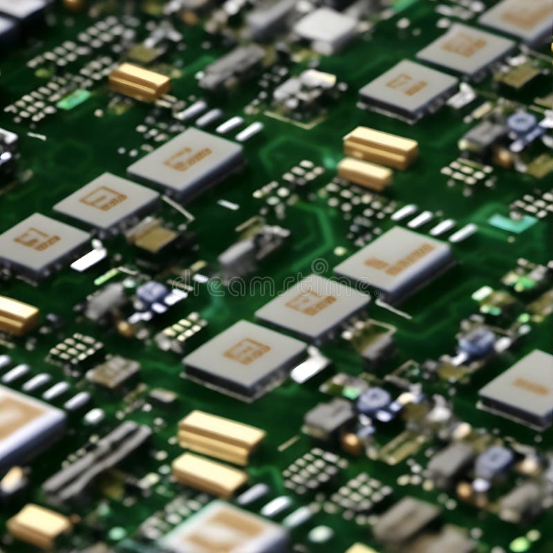 Image of a Detailed Close-up of a Circuit Board, with Intricate ...