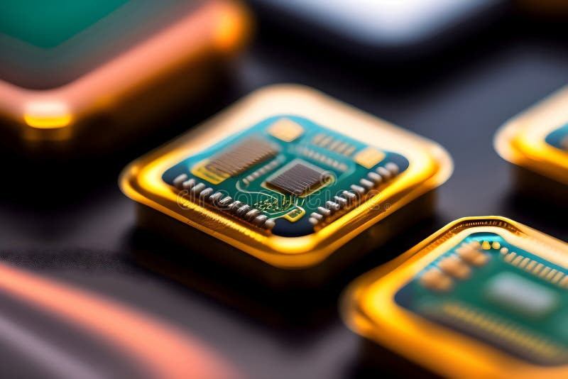 Image of a Detailed Close-up of a Circuit Board, with Intricate ...