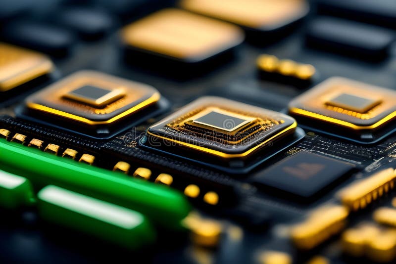 Image of a Detailed Close-up of a Circuit Board, with Intricate ...