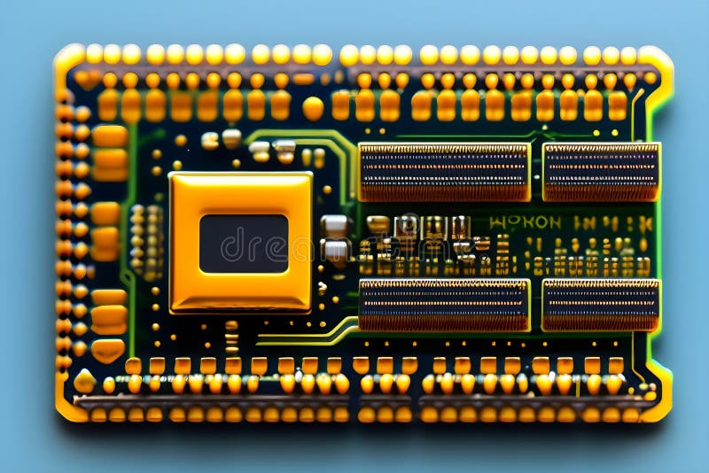 Image of a Detailed Close-up of a Circuit Board, with Intricate ...