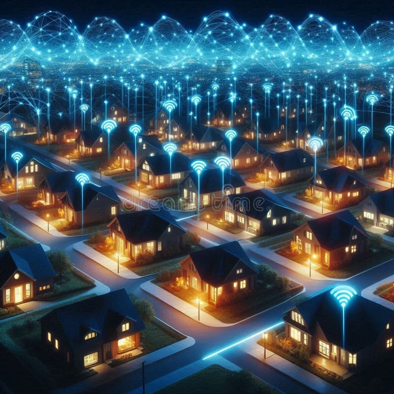 Every Single Suburban Homes Illuminated at Night are Connected To a ...