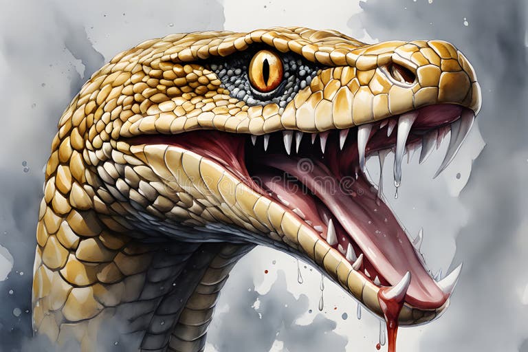 Snake Spitting Venom Stock Illustrations – 200 Snake Spitting Venom ...