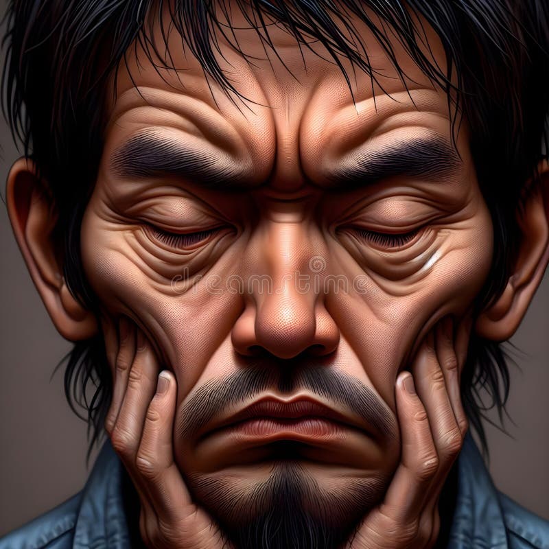 Image of Extreme Human Caricature of Various Facial Expression Art ...