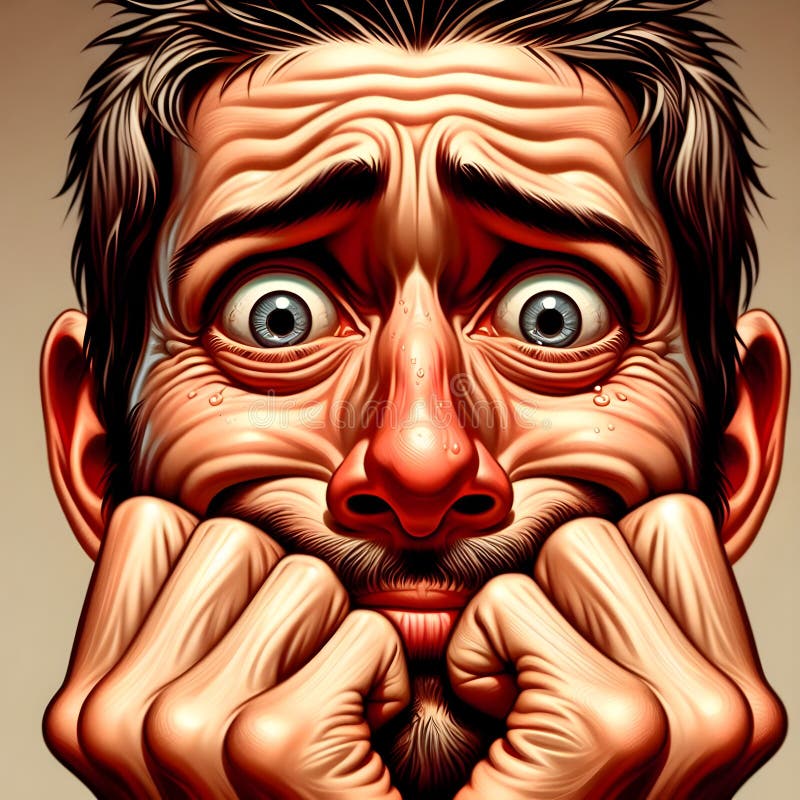 Image of Extreme Human Caricature of Various Facial Expression Art ...