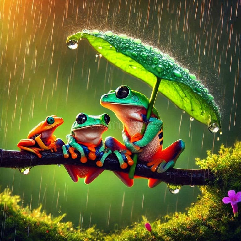 Frog Leaf Umbrella Stock Illustrations – 224 Frog Leaf Umbrella Stock ...