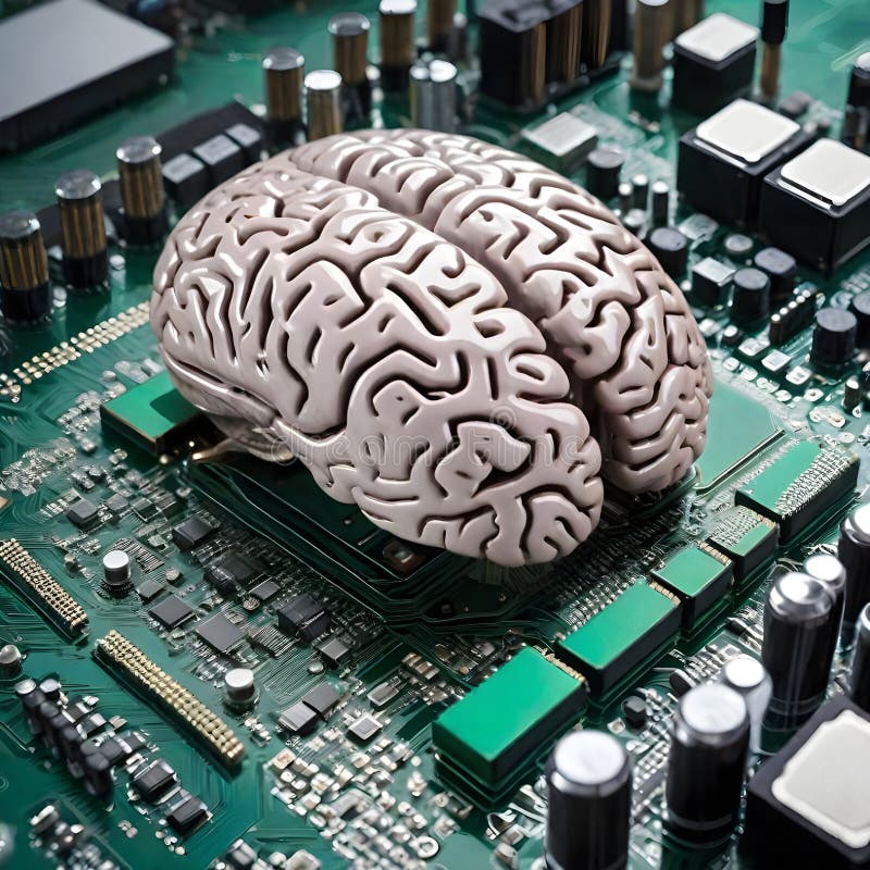 Image of the Human Brain As the Printed Circuit As Motherboard ...