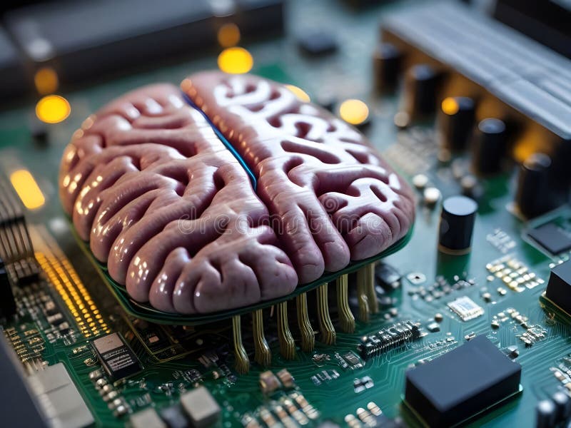 Image of the Human Brain As the Printed Circuit As Motherboard ...