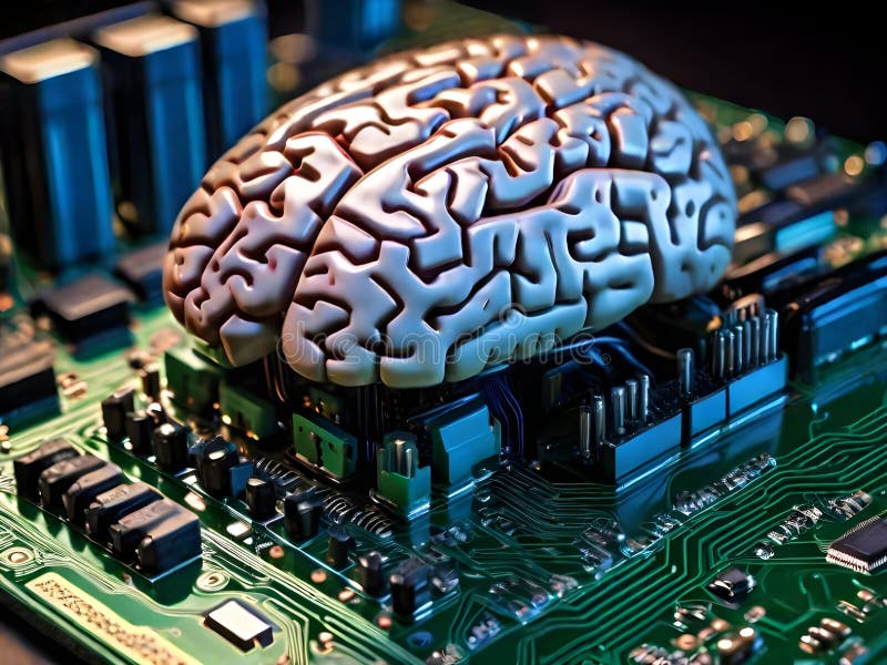 Image of the Human Brain As the Printed Circuit As Motherboard ...