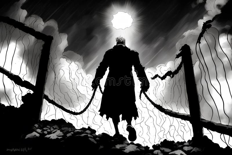 The Human Figures Ascend a Stairway of Clouds To Reach the Heaven ...