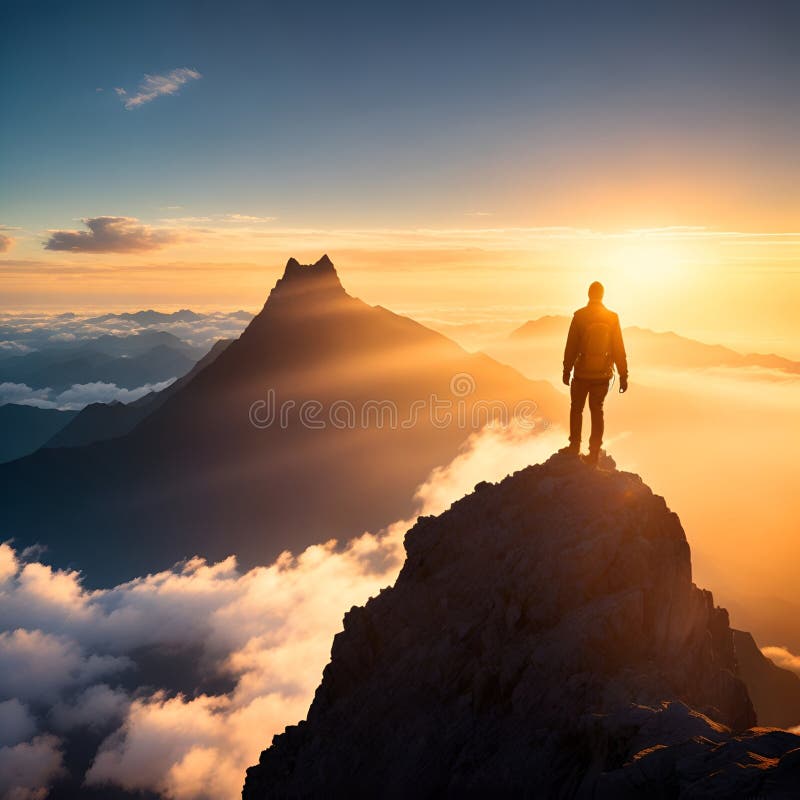 Mountain Gazing Stock Illustrations – 388 Mountain Gazing Stock ...