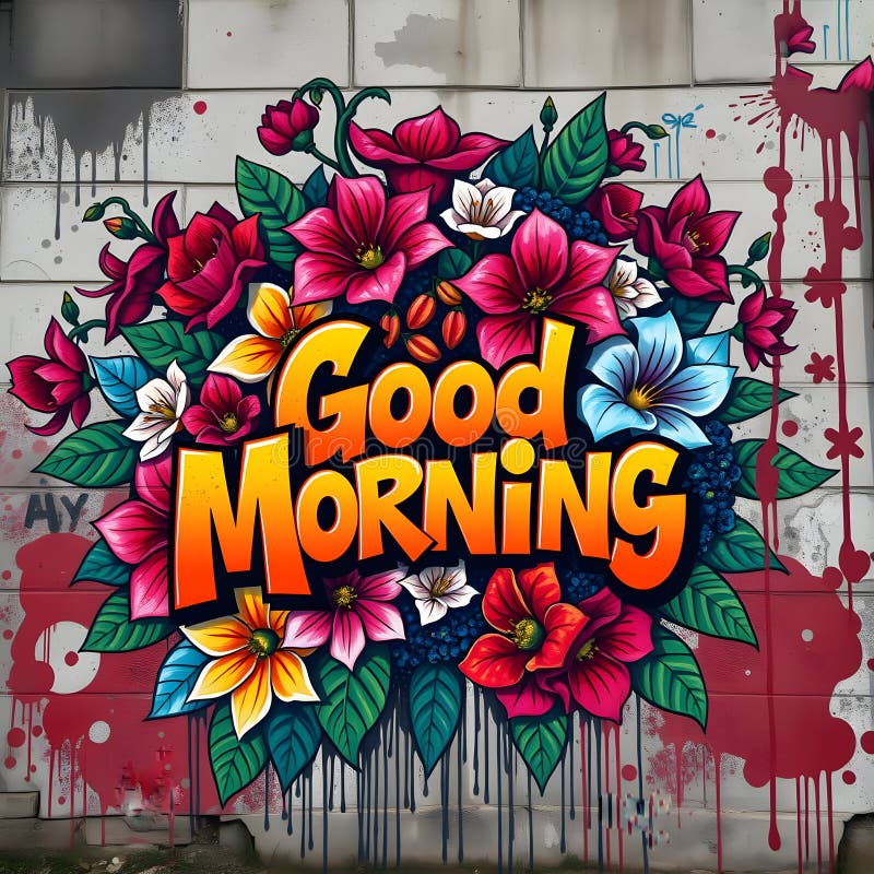 Large Letter "good Morning" with Environmental Backgroud. Stock ...