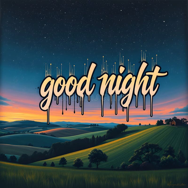 Good Night Letter Stock Illustrations – 2,014 Good Night Letter Stock ...