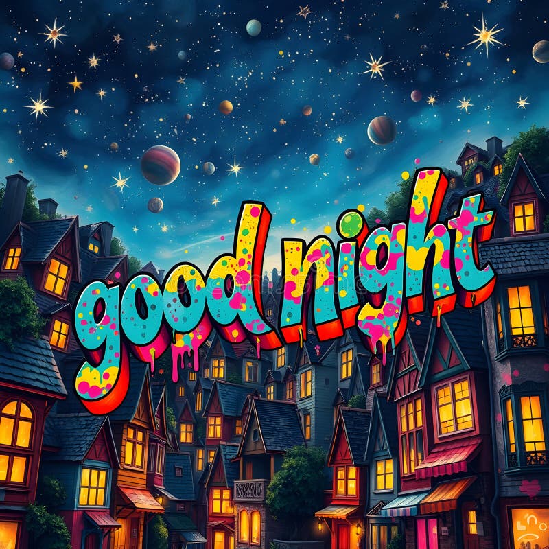 Good Night Letter Stock Illustrations – 2,007 Good Night Letter Stock ...