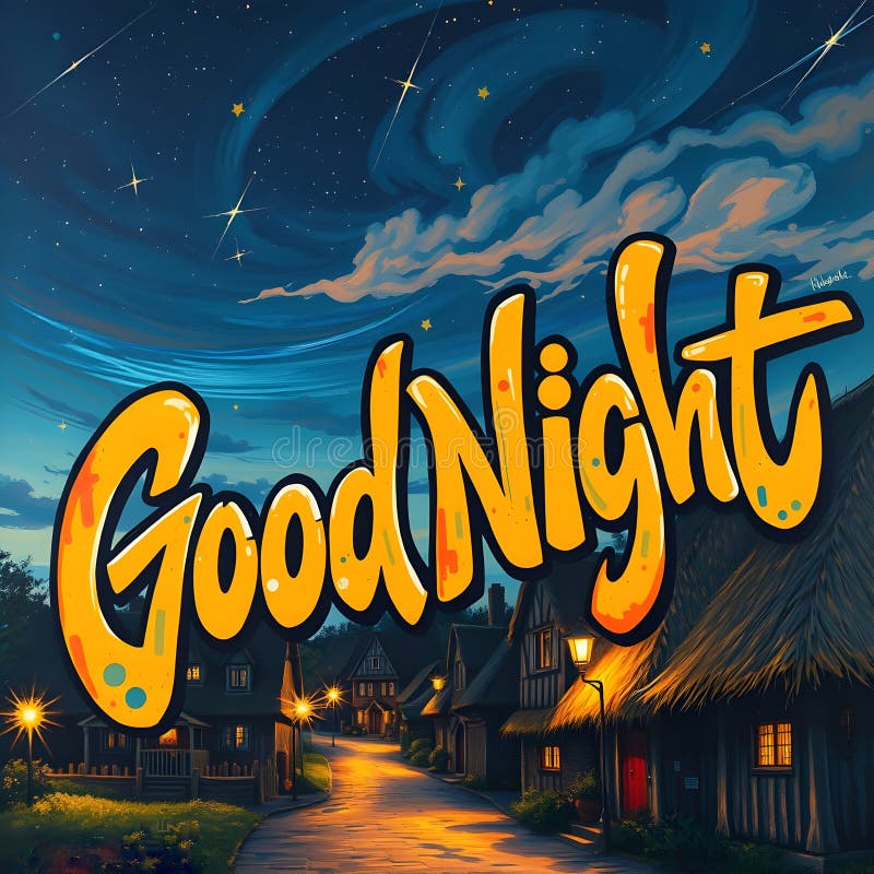 Good Night Letter Stock Illustrations – 2,014 Good Night Letter Stock ...