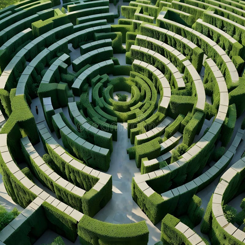 Dwarfed by a Towering 3D Hedge Maze Environment Which Inspired by the ...