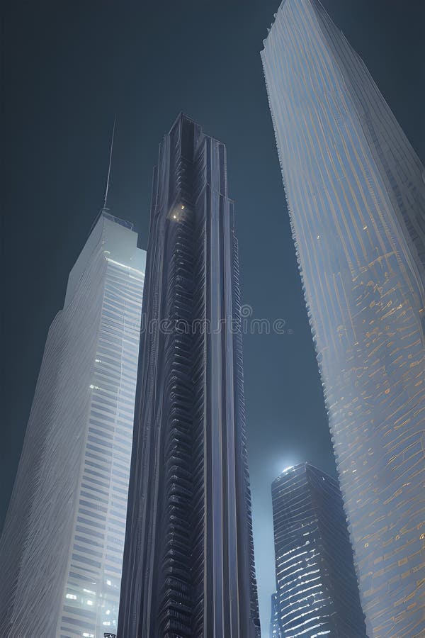 Image of Looking Up Scene the Very Tall Building Skyscraper Stock ...