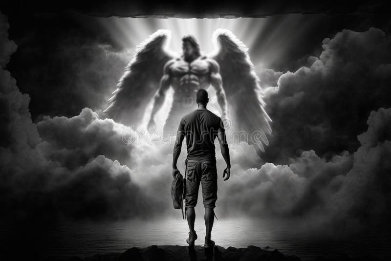 Image of the Man S Visualization of Mystical Heavens. Stock ...