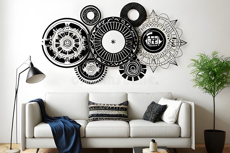 Image of the Mid-century until Modern Time Boho Living Room Decoration ...