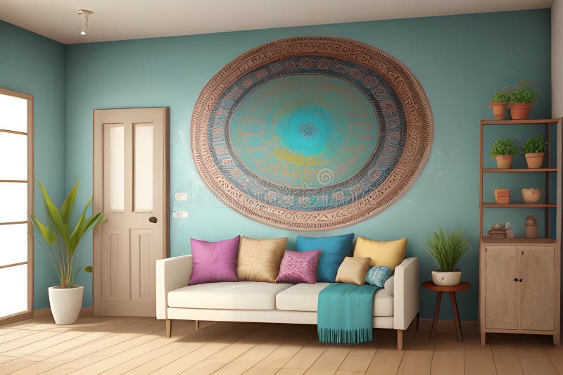 Image of the Mid-century until Modern Time Boho Living Room Decoration ...