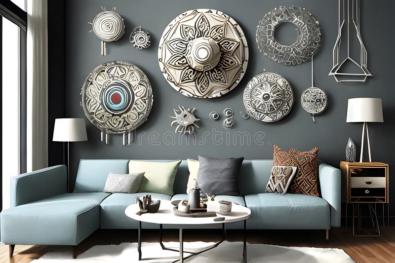Image of the Mid-century until Modern Time Boho Living Room Decoration ...