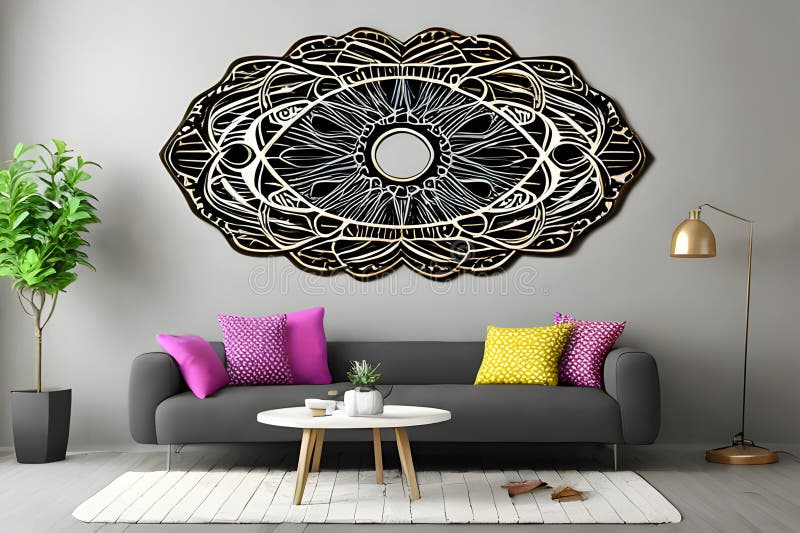 Image of the Mid-century until Modern Time Boho Living Room Decoration ...