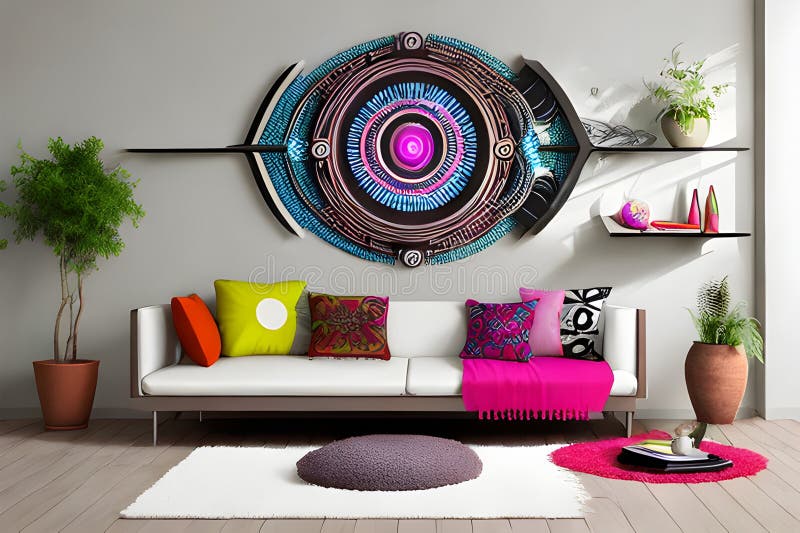 Image of the Mid-century until Modern Time Boho Living Room Decoration ...