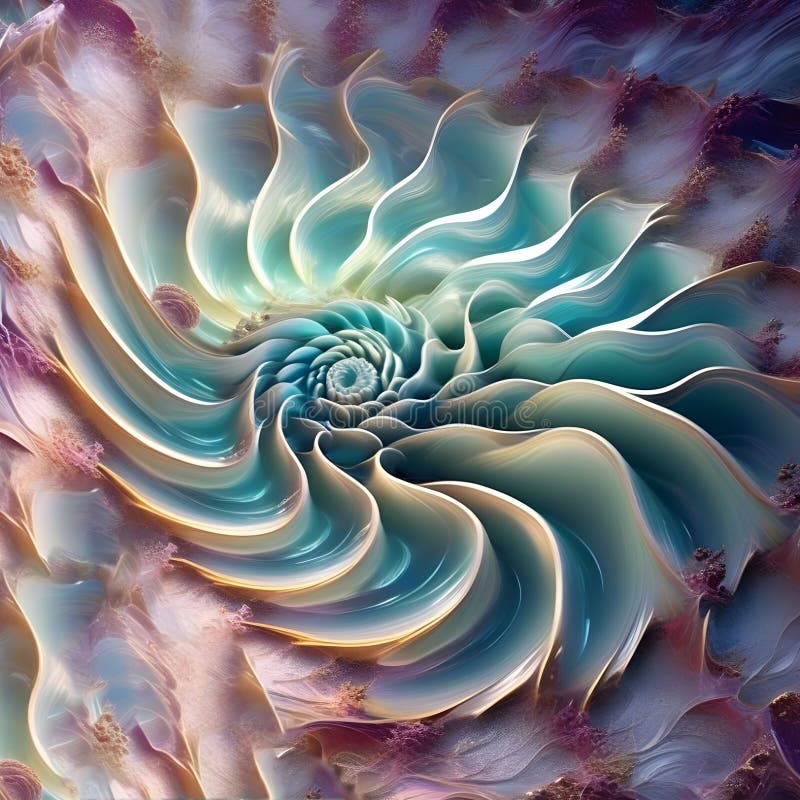 Image of the Multiple Quantum Entanglements within a Fractal Wave Pattern. Stock Illustration ...