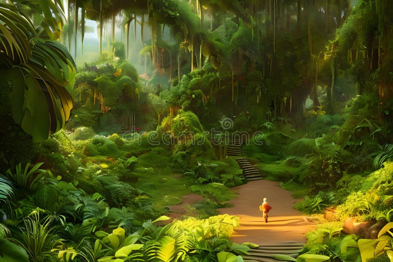 Mystical Woodland Archway with Radiant Glow. Spectacular Fantasy Scene ...