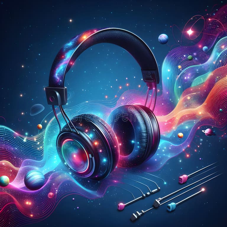Image of a Pair of Headphones that Play the Music of the Cosmos in ...