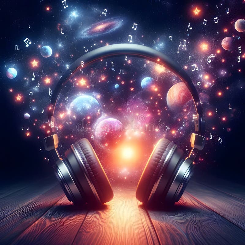 Image of a Pair of Headphones that Play the Music of the Cosmos in ...