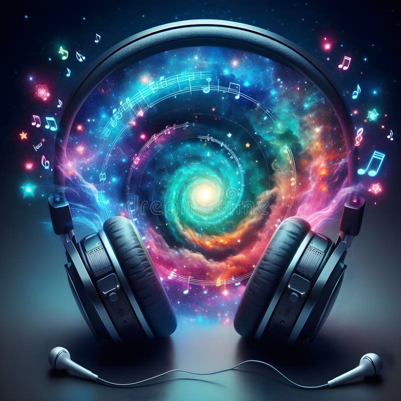 Image of a Pair of Headphones that Play the Music of the Cosmos in ...