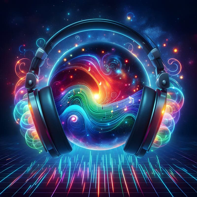 Image of a Pair of Headphones that Play the Music of the Cosmos in ...