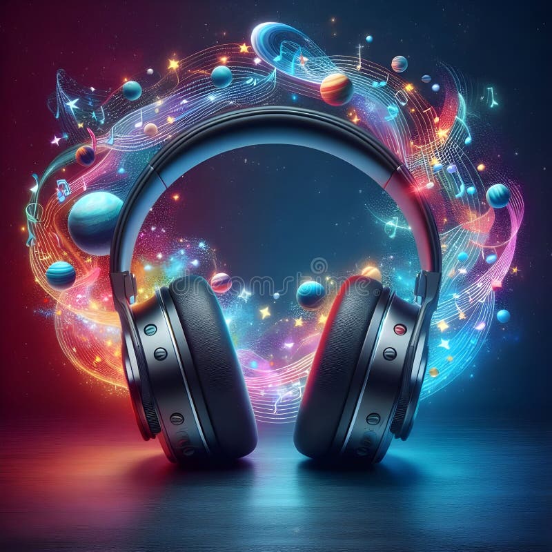 Image of a Pair of Headphones that Play the Music of the Cosmos in ...