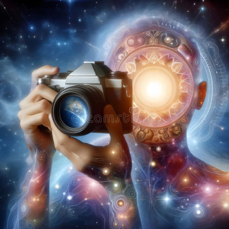 An Image of a Person S Inner Spiritual Revealed through a Camera that ...
